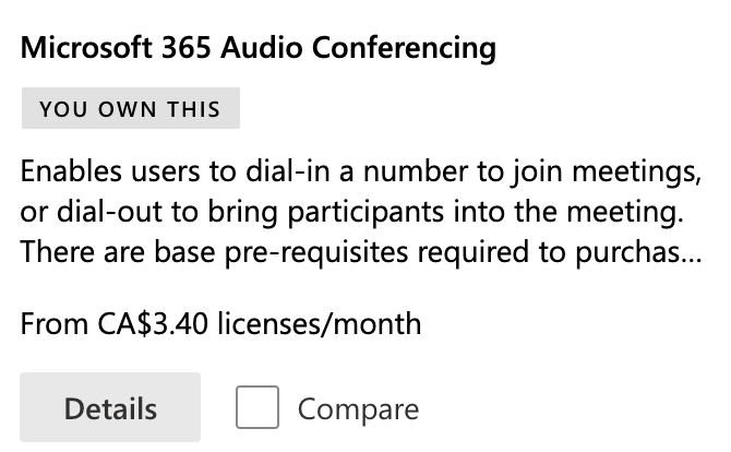 Where do I find the dial-in # for a Teams Meeting